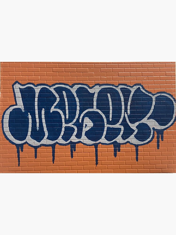 "Bubble Letter Brick Wall" Sticker for Sale by CarveOne1 | Redbubble