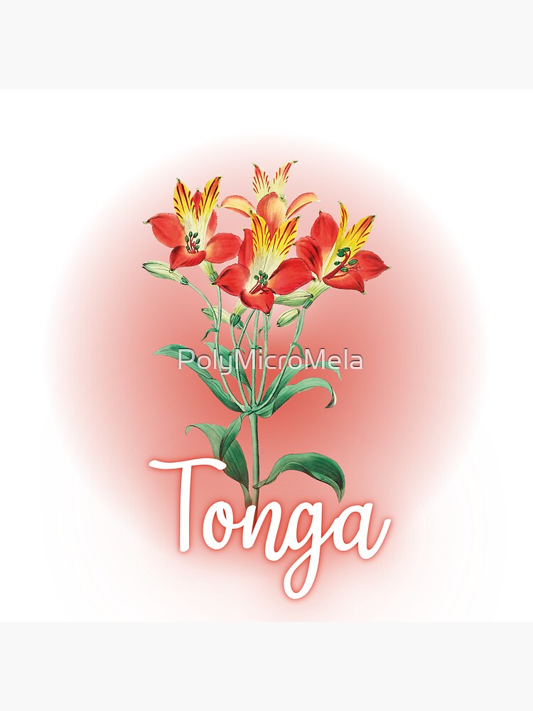 "Tonga flowers" Sticker for Sale by PolyMicroMela | Redbubble