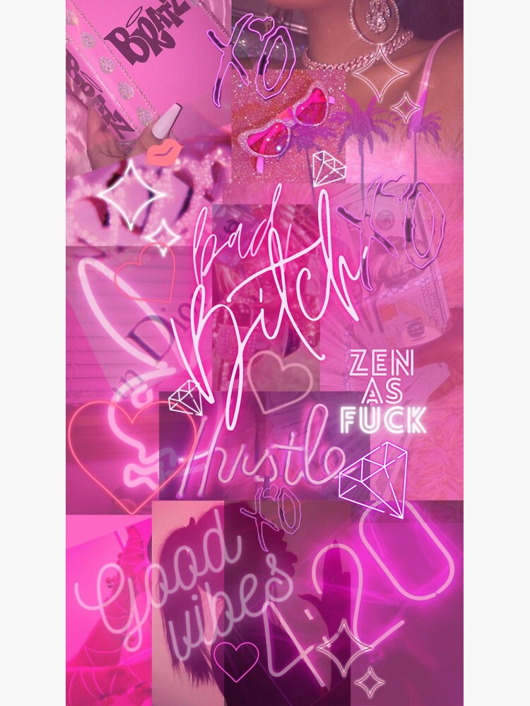"pink baddie aesthetic" Sticker for Sale by cmcon2022 | Redbubble