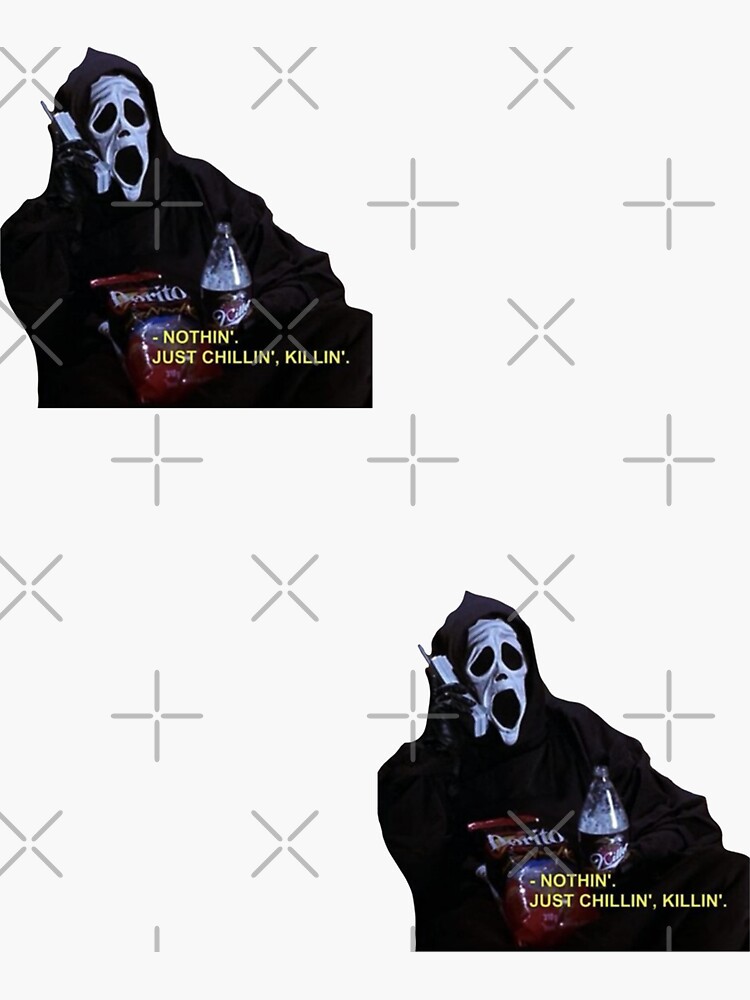 "Chillin', Killin' pack" Sticker for Sale by mariona07 | Redbubble