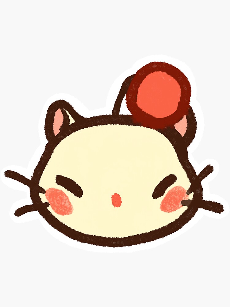 "Scribble Moogle" Sticker for Sale by CharLady | Redbubble