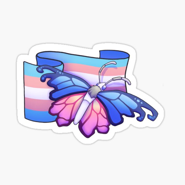 "Trans Pride Butterfly" Sticker for Sale by Midas--Touch | Redbubble