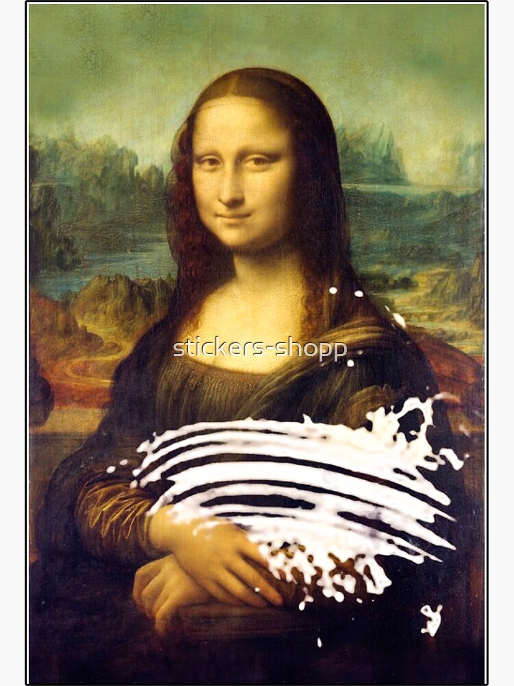 "mona lisa cake incident, attack, louvre, funny, historical painting ...