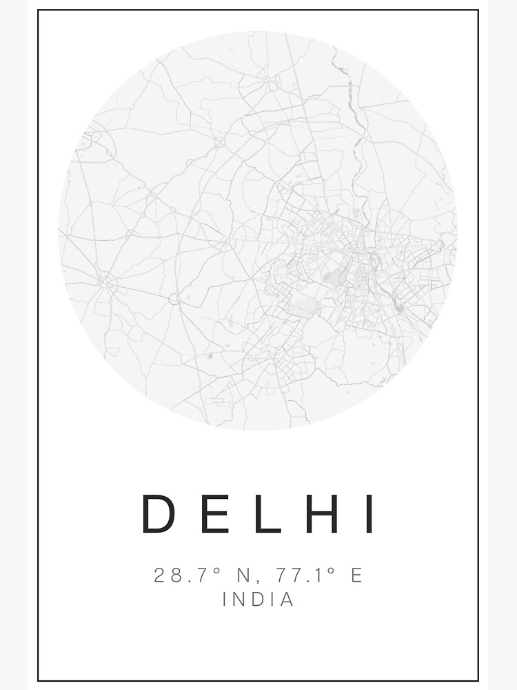 "Minimal Delhi Map" Sticker for Sale by ysprints | Redbubble