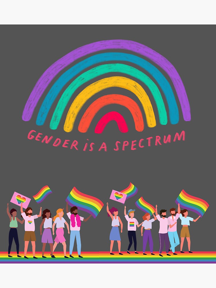 "Gender is a Spectrum" Sticker for Sale by AngleaE | Redbubble