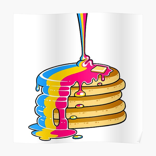 "Pan Pansexual Pride Pancakes LGBT" Poster for Sale by flannmoriath ...