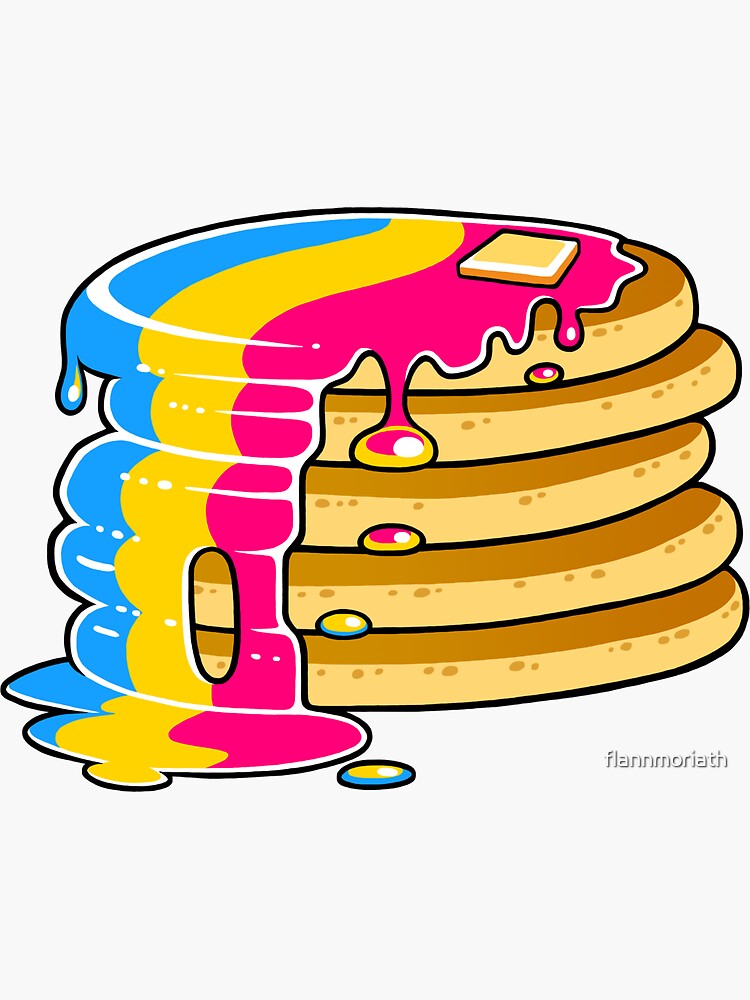"Pan Pansexual Pride Pancakes LGBT Pun" Sticker for Sale by ...