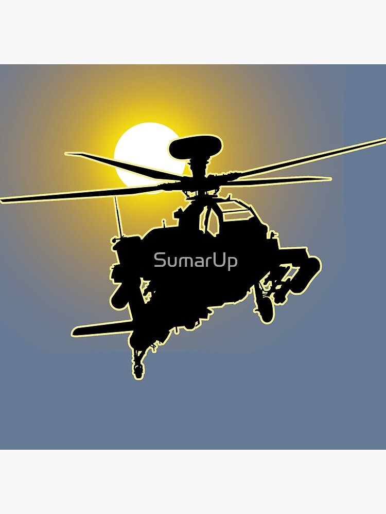 "Helicopter In The Sun - Color 04" Poster for Sale by SumarUp | Redbubble