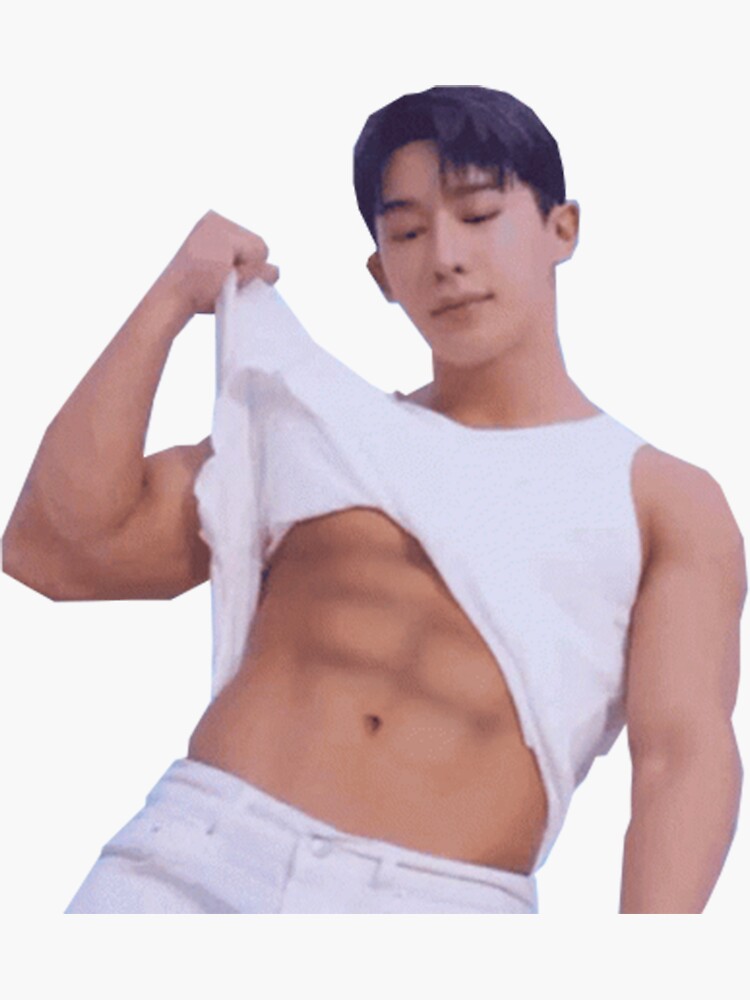 "Wonho Thirst Trap" Sticker for Sale by kawaiicrossing | Redbubble