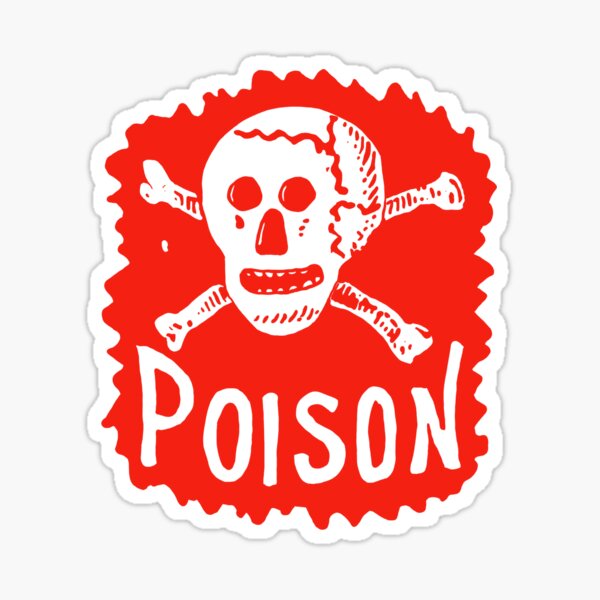 "Vintage poison label" Sticker for Sale by Seltzergoblin | Redbubble