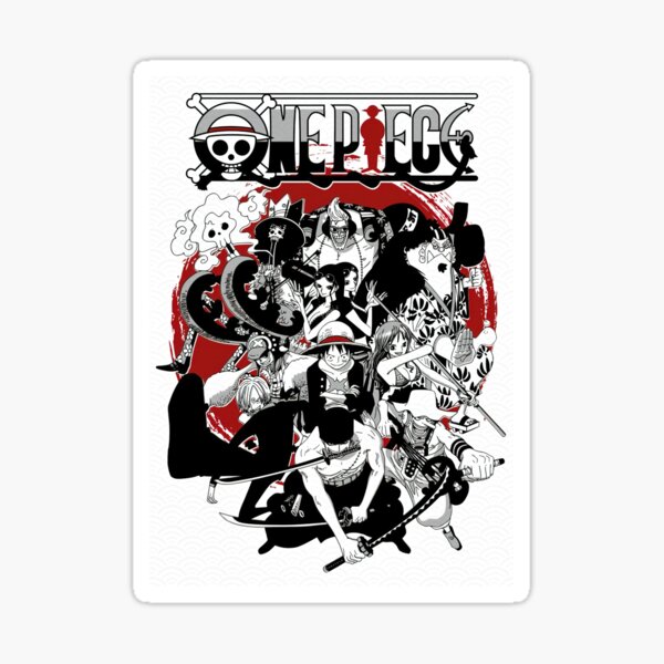 "one piece logo" Sticker by gabrielfg | Redbubble