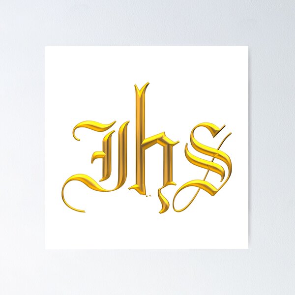 "Golden IHS Symbol" Poster for Sale by Artist4God | Redbubble