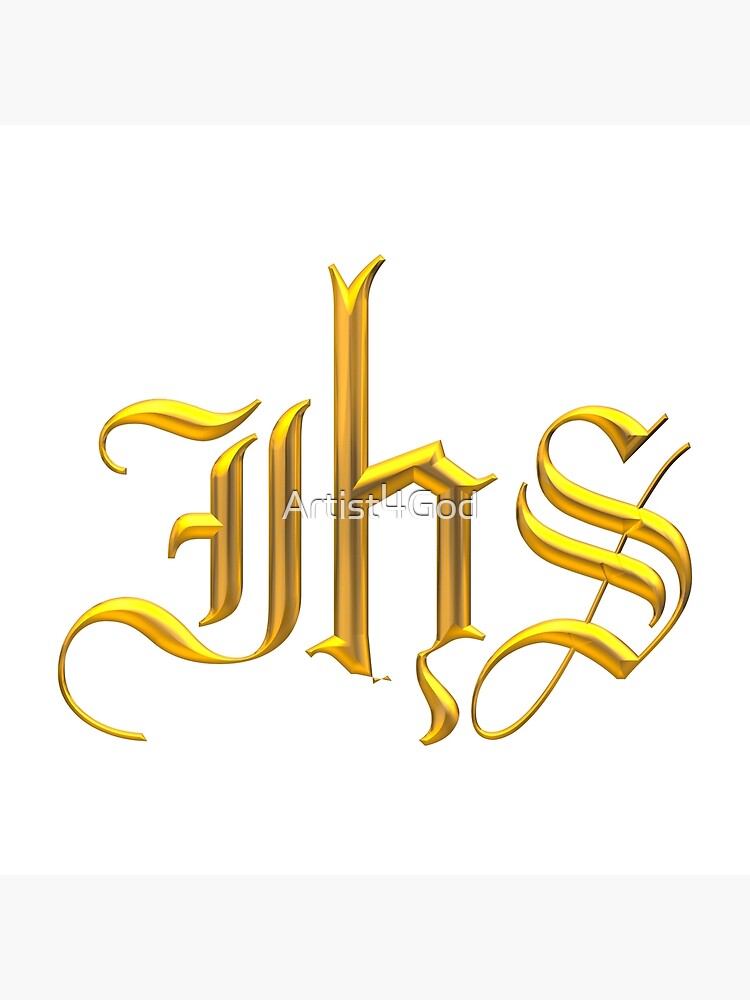 "Golden IHS Symbol" Art Board Print for Sale by Artist4God | Redbubble