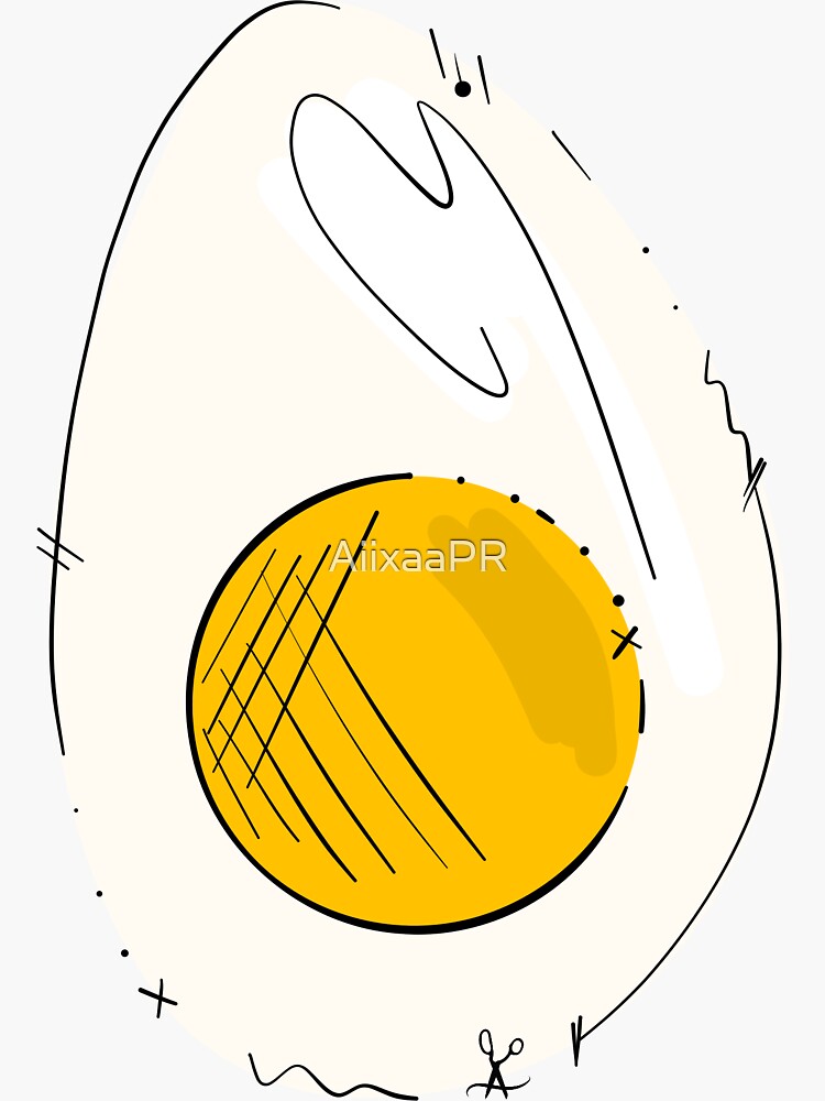 "Boiled Egg" Sticker for Sale by AiixaaPR | Redbubble