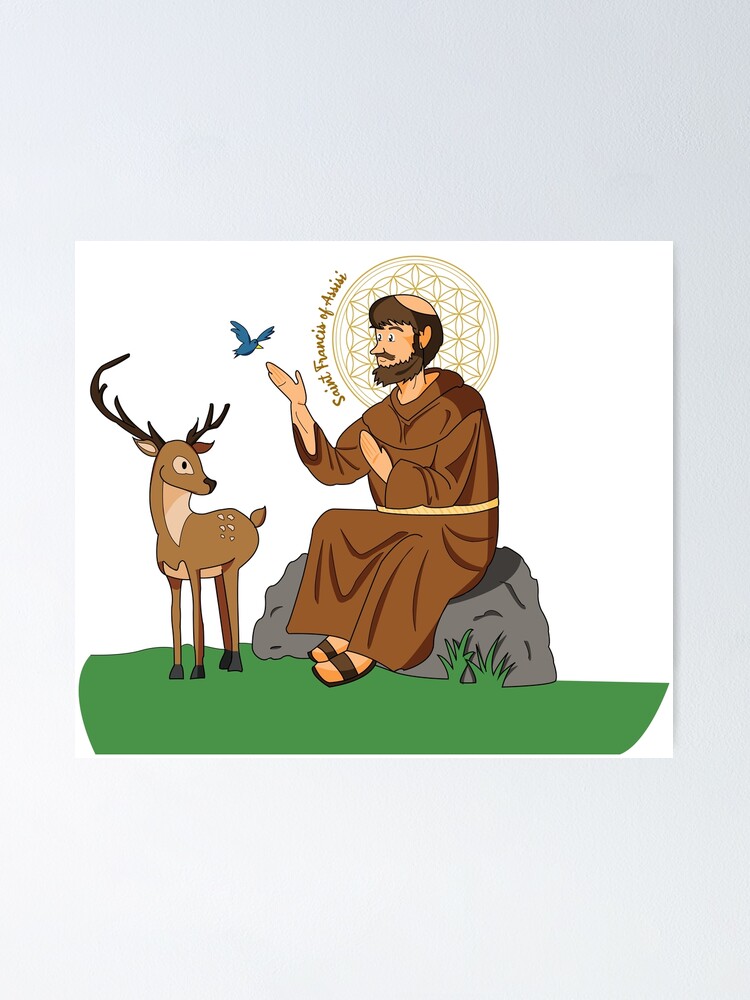 "St, Francis of Assisi" Poster for Sale by ChapterAndMirth | Redbubble