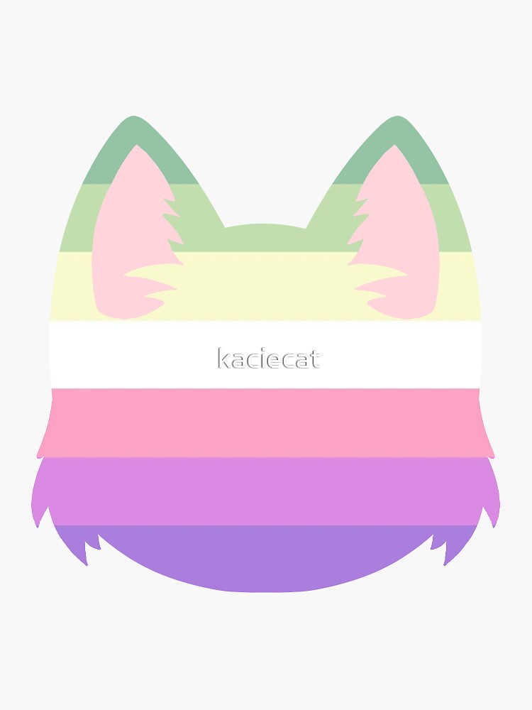 "genderfae genderdoe flag cat" Sticker for Sale by kaciecat | Redbubble