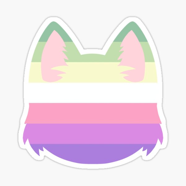 "genderfae genderdoe flag cat" Sticker for Sale by kaciecat | Redbubble