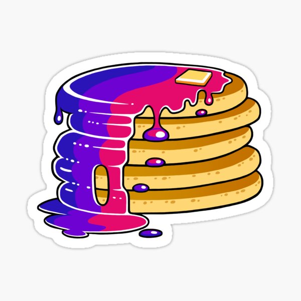 "Bi Bisexual Pride Pancakes LGBT" Sticker for Sale by flannmoriath ...