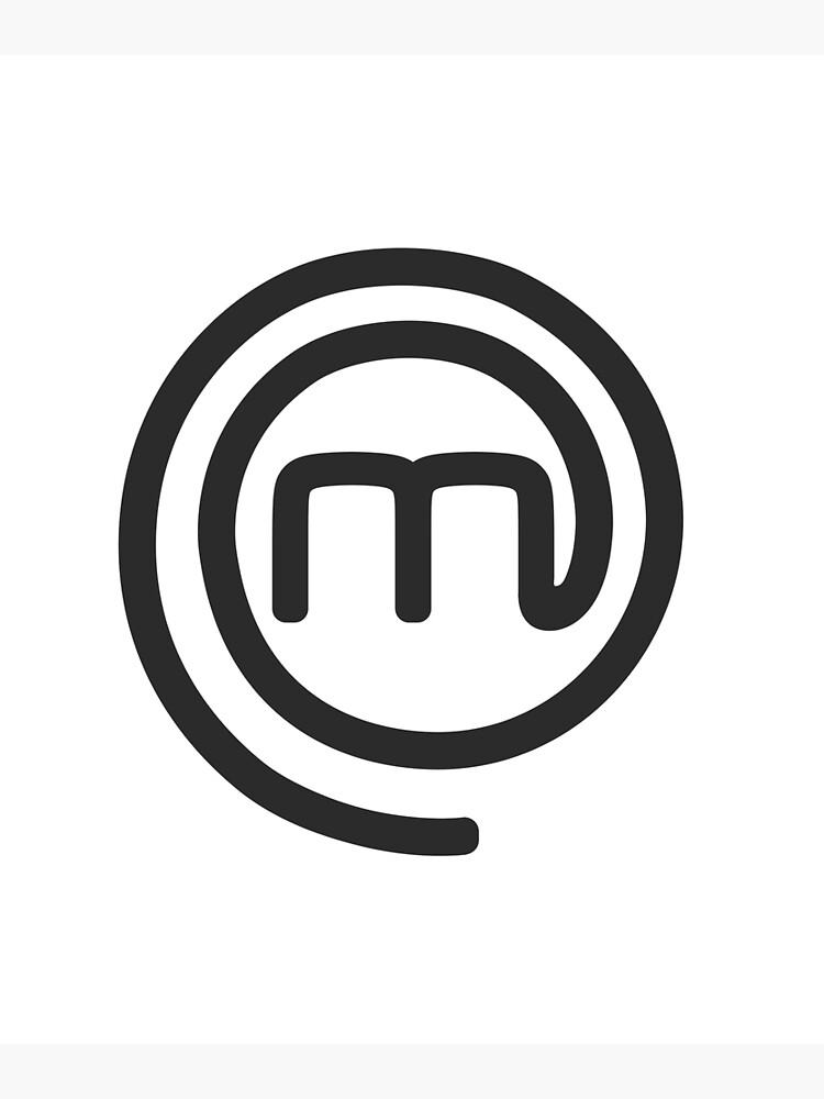 "MasterChef Small Black Logo White Background" Photographic Print for ...