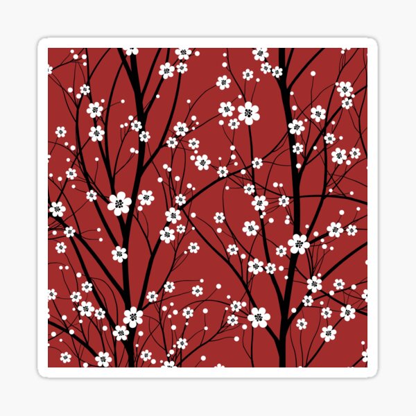 "Cherry blossom tree" Sticker for Sale by FGCART | Redbubble
