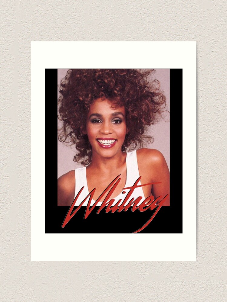 "Graphic Whitney Houston Official Smile Signature Fan Art" Art Print ...