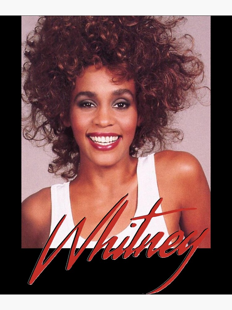 "Graphic Whitney Houston Official Smile Signature Fan Art" Art Print ...