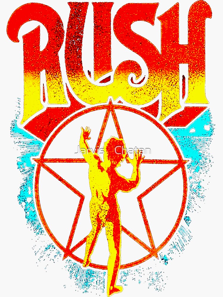 "star star men gess | rush band | trending t-shirt" Sticker for Sale by ...