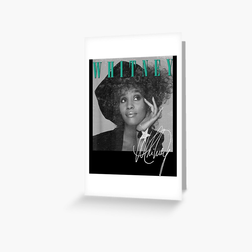 "The Vintage Whitney Houston Music Graphic Art Gif For Fan 3" Greeting ...