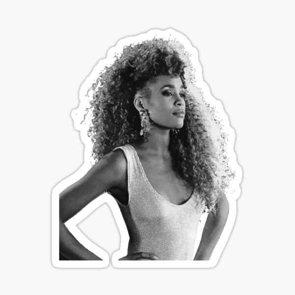"The Vintage Whitney Houston Music Graphic Art Gif For Fan 6" Sticker ...