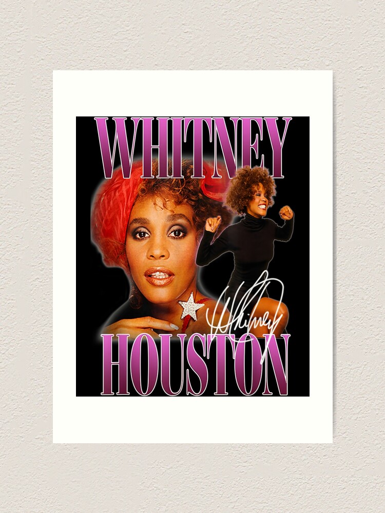 "The Vintage Whitney Houston Music Graphic Art Gif For Fan 7" Art Print ...