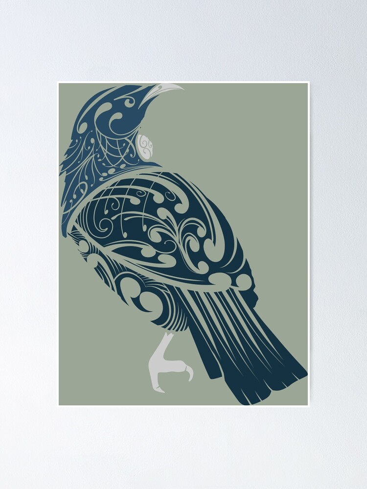 "New Zealand Native Tui Bird" Poster for Sale by Kiwidom | Redbubble