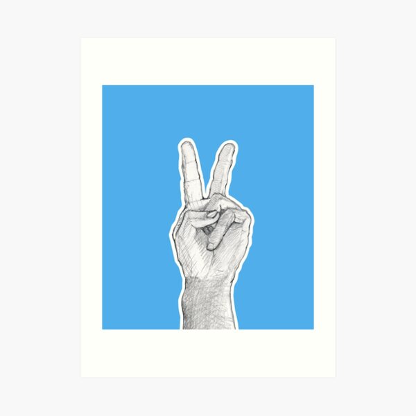 "Peace Sign - Hand Drawing" Art Print for Sale by krapart | Redbubble