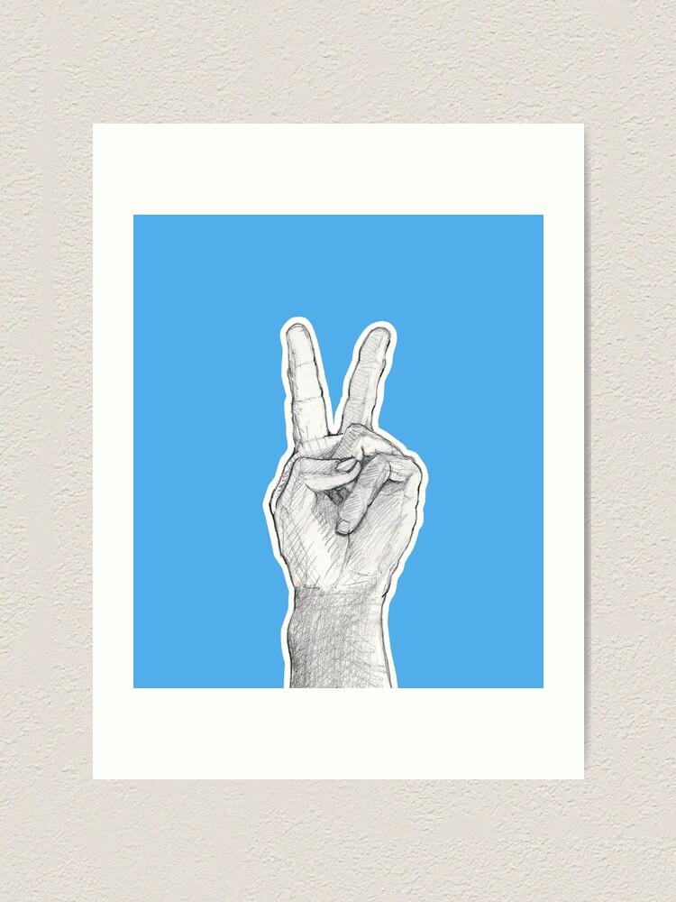 "Peace Sign - Hand Drawing" Art Print for Sale by krapart | Redbubble