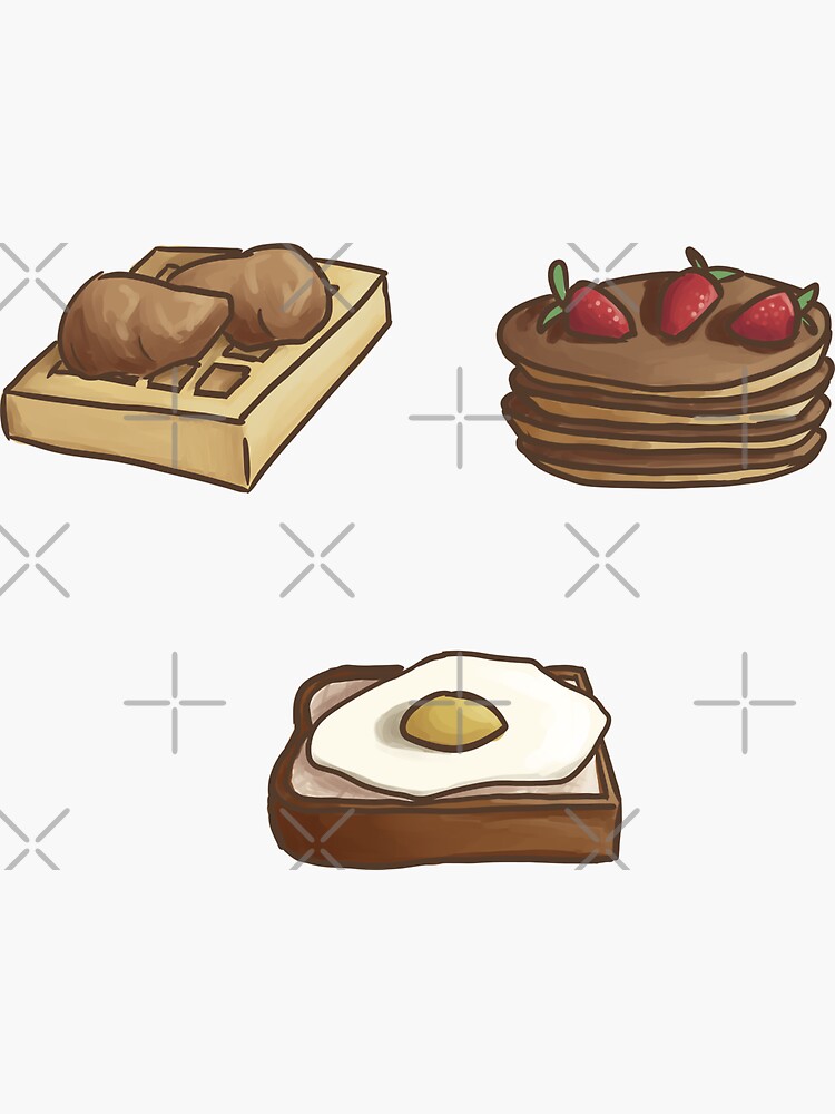 "Breakfast Food Combos Set" Sticker for Sale by AtLSeal | Redbubble