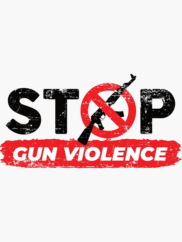 "Stop Gun Violence" Sticker for Sale by muhammadsg | Redbubble
