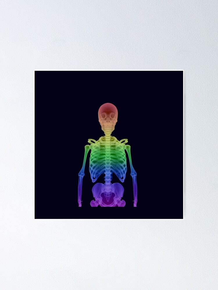 "Rainbow Skeleton Gay Pride" Poster for Sale by Evolved-LovinIt | Redbubble