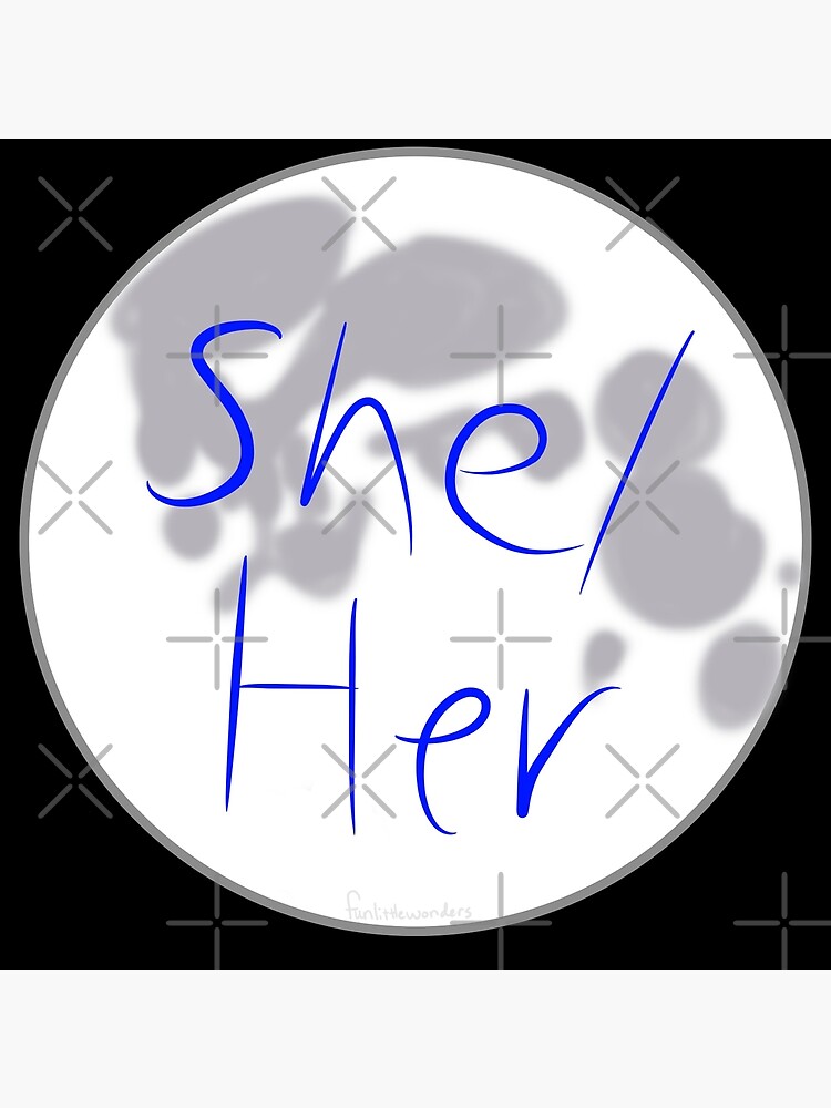 "Witchy She/Her Pronouns" Poster for Sale by funlittlewonder | Redbubble