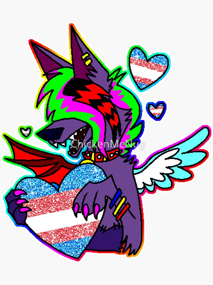"Sparkle Pride- Trans" Sticker for Sale by ChickenMcNug | Redbubble