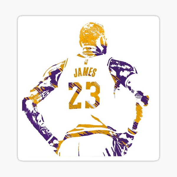 "Lebron James Lakers de Los Angeles" Sticker for Sale by RueBonnerd ...