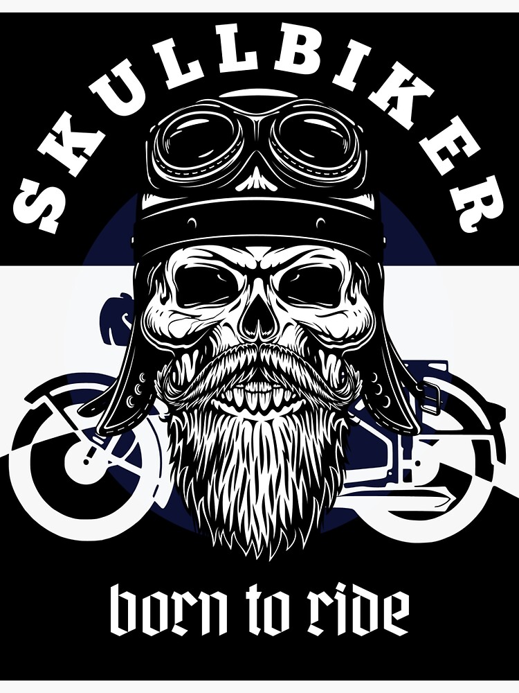 "Skull Biker" Sticker for Sale by Mohdnaim | Redbubble