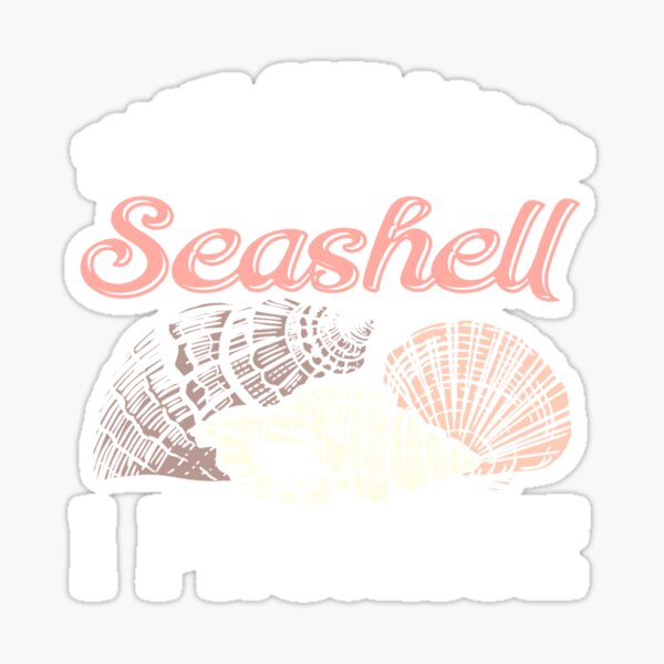 "Seashell Collector Summer Vacation Funny Beach Quotes" Sticker for ...