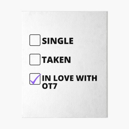 "IN LOVE WITH OT7 BTS Inspired Checklist" Art Board Print for Sale by ...