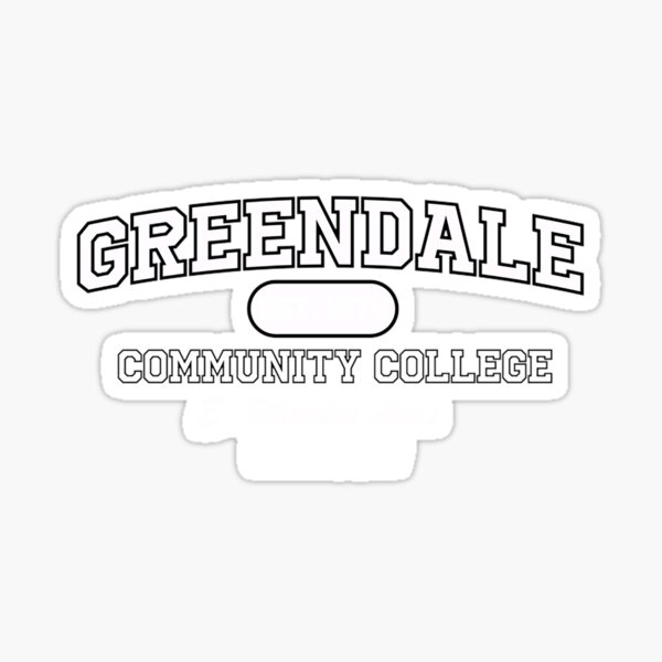 "Community Greendale Community College with Motto" Sticker for Sale by ...