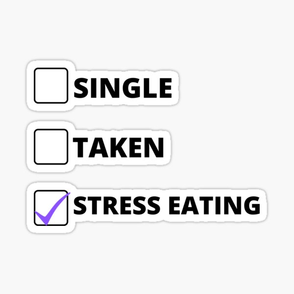 "Stress Eating Inspired Checklist" Sticker for Sale by Winterlock ...