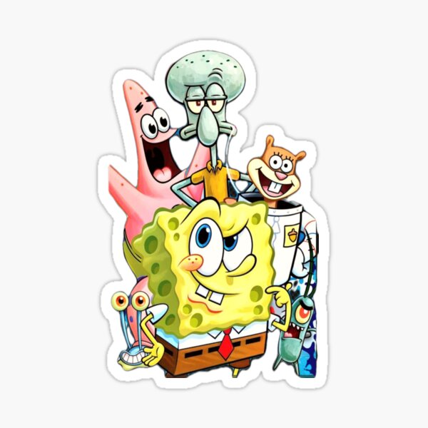 "spongebob" Sticker for Sale by wjassimela | Redbubble