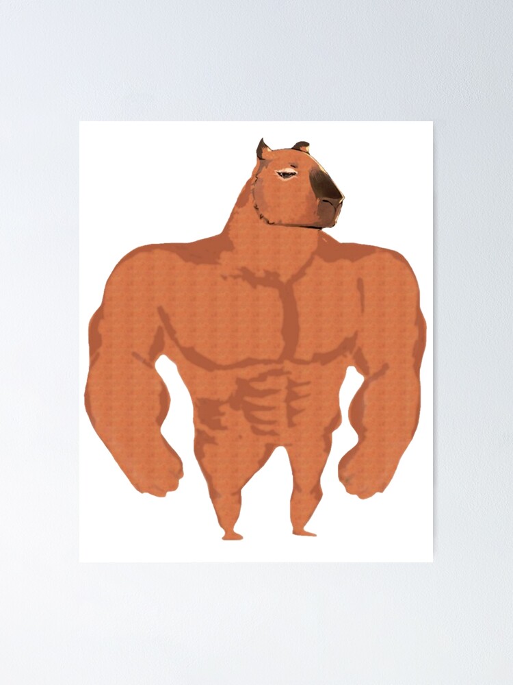 "Buff Capybara" Poster for Sale by CapyBoii | Redbubble