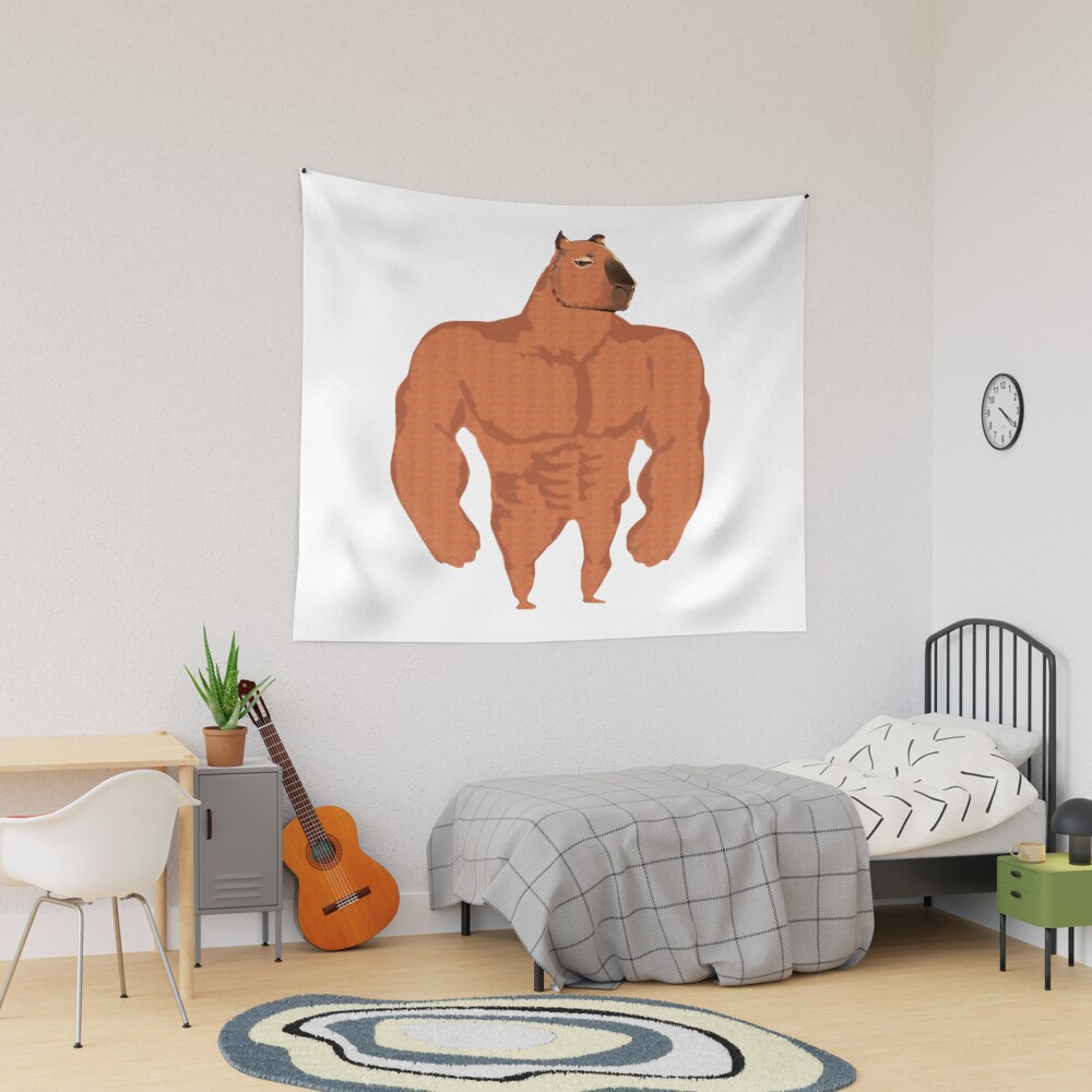 "Buff Capybara" Art Board Print for Sale by Mino Shop | Redbubble