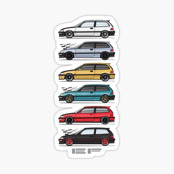 Civic Ef Stickers | Redbubble