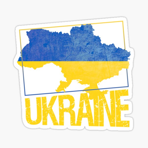 "Ukraine flag map" Sticker for Sale by EpicMaps | Redbubble