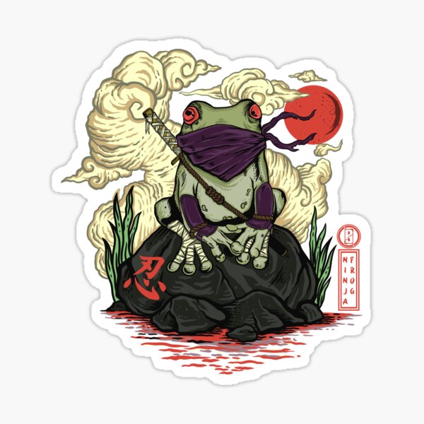 "Ninja Frog" Sticker for Sale by pjdesign26 | Redbubble